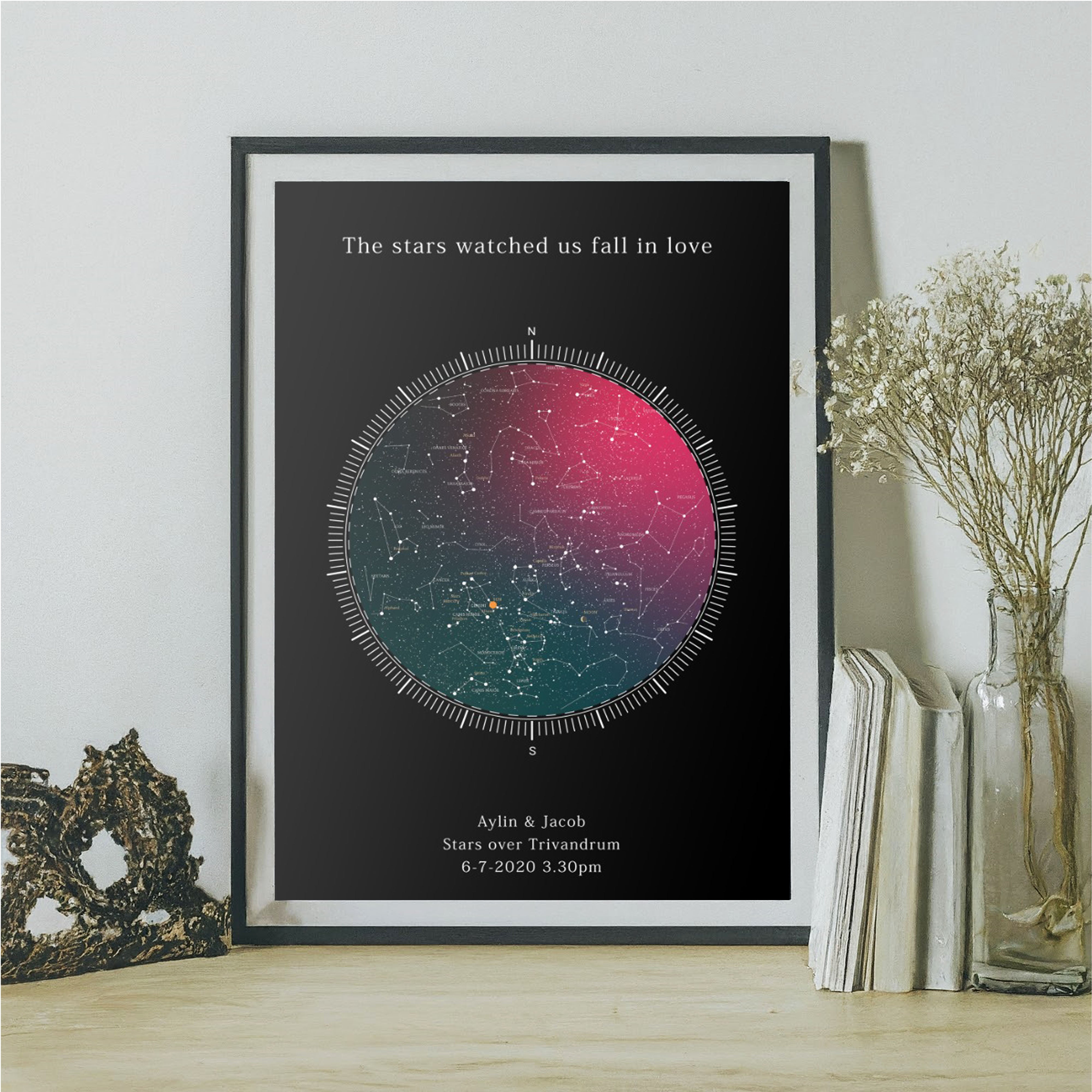 Personalized Star Map Frame – Custom Celestial Gift in Kerala | Eterna ...